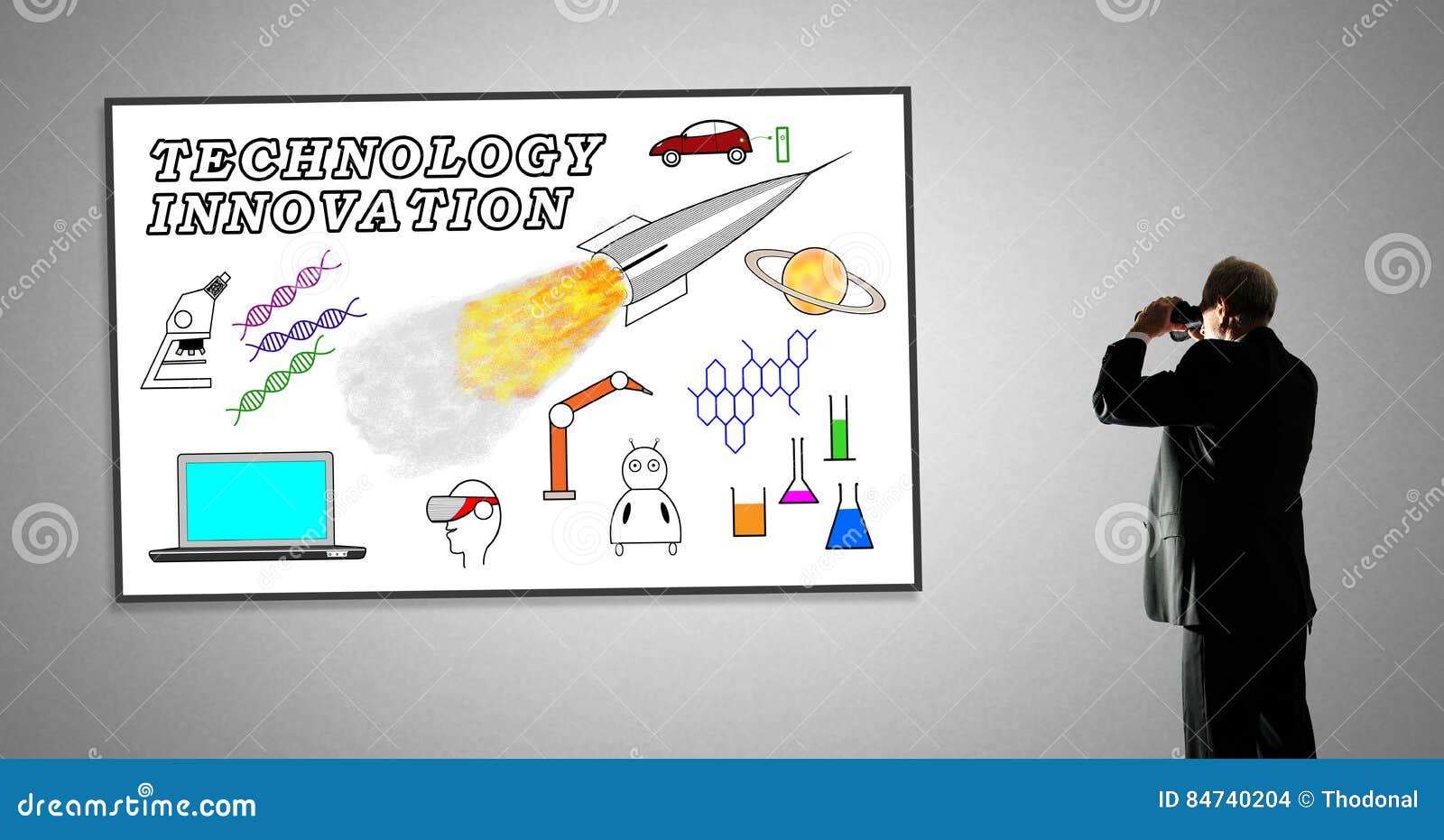 Technology Innovation Concept On A Whiteboard Stock Photography ...