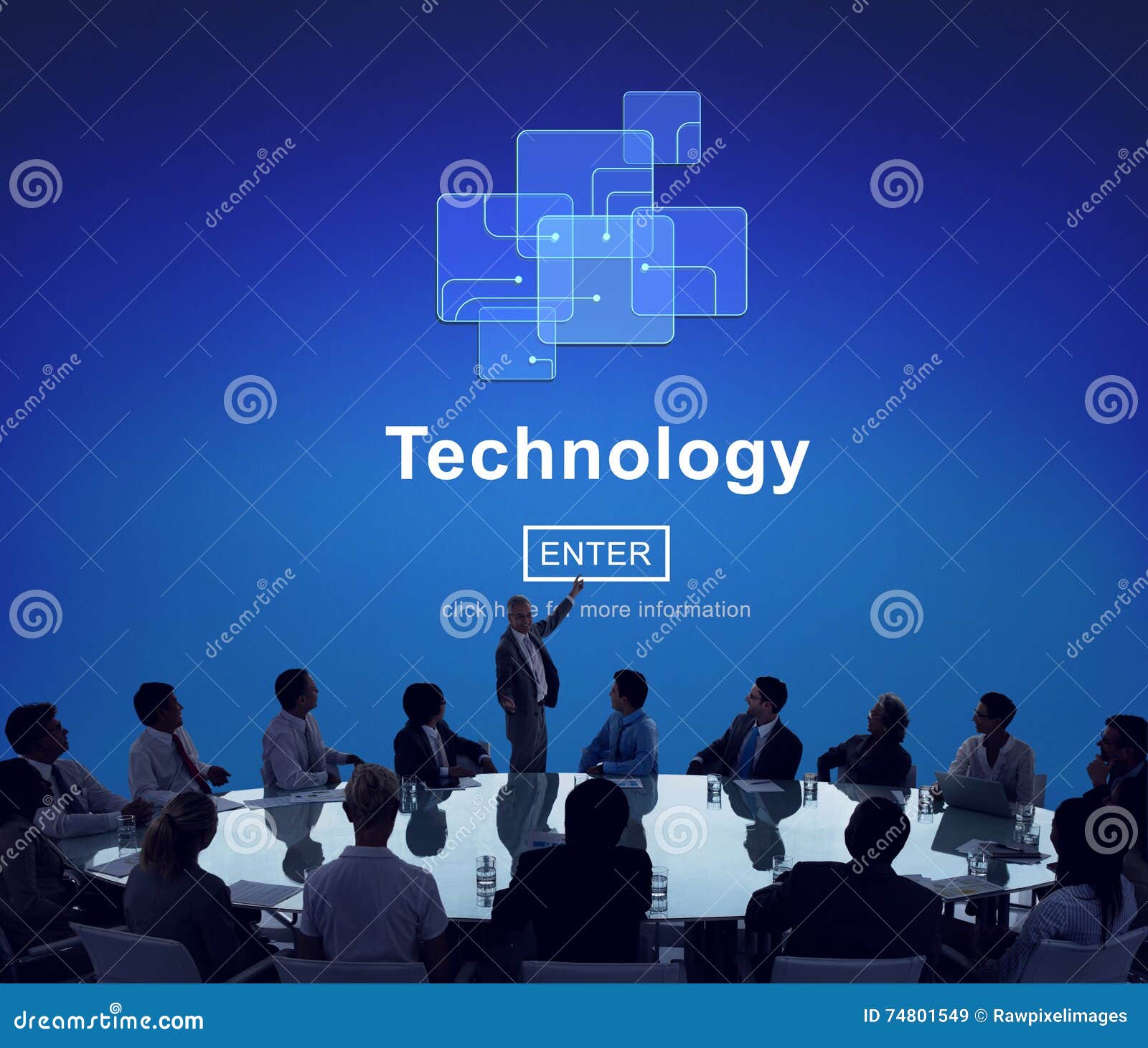 Technology Innovation Digital Evolution Homepage Concept Stock Image ...