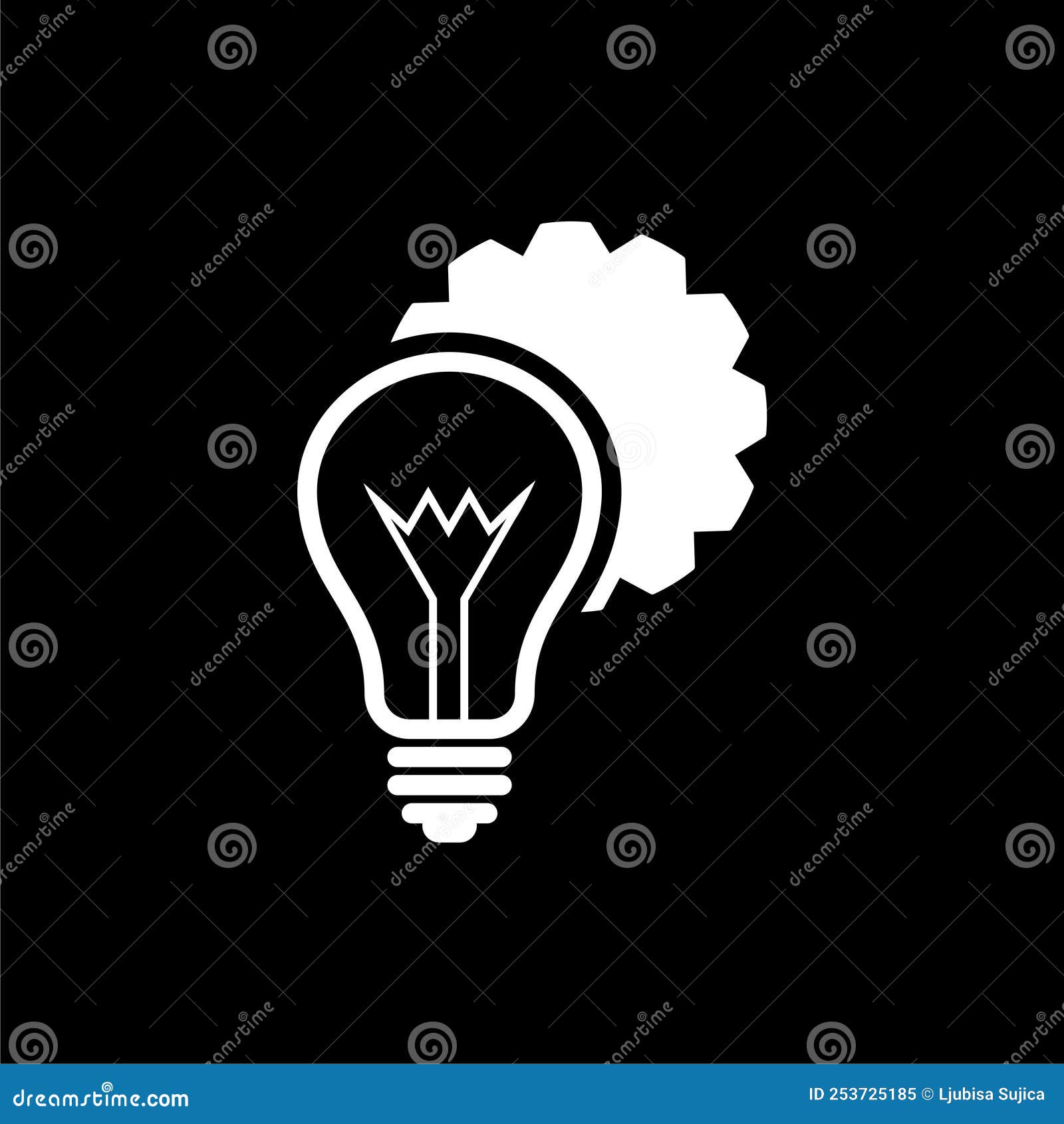 Technology Innovation Icon Isolated on Dark Background Stock Vector ...