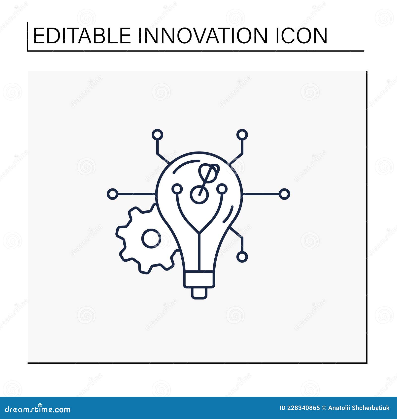 Technology Innovation Line Icon Stock Vector - Illustration of vision ...