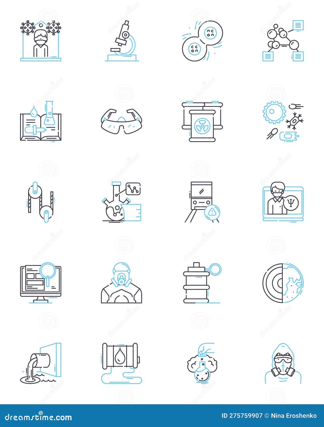 Technology Innovation Linear Icons Set. Disruption, Advancement ...