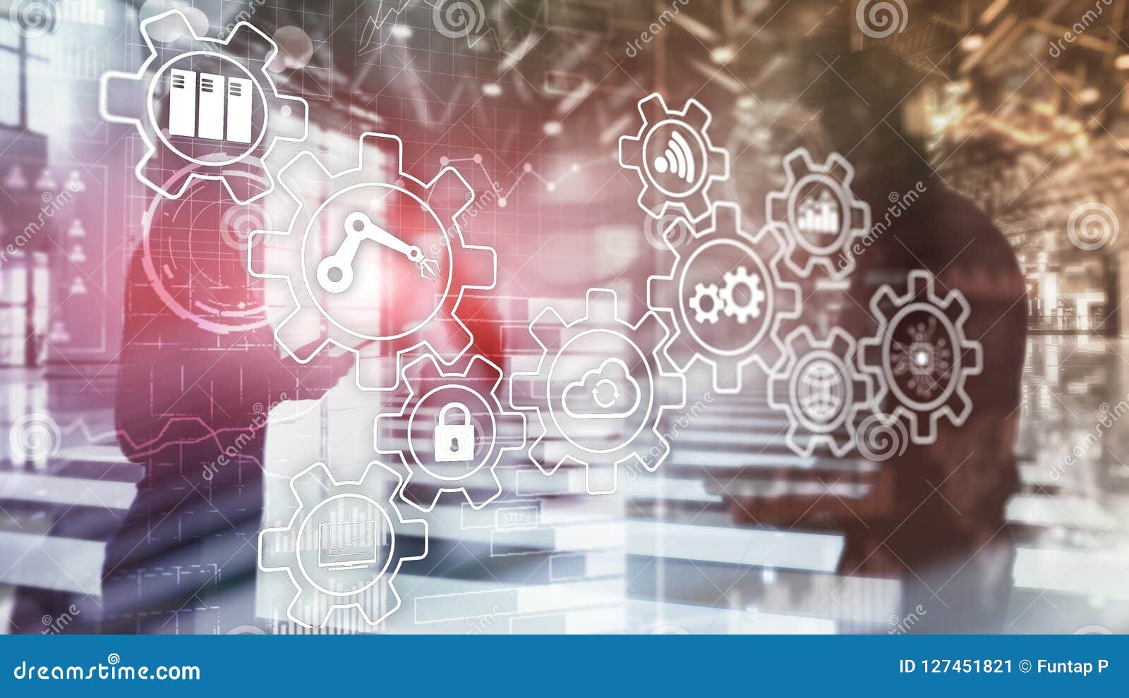 Technology Innovation and Process Automation. Smart Industry 4 Stock ...