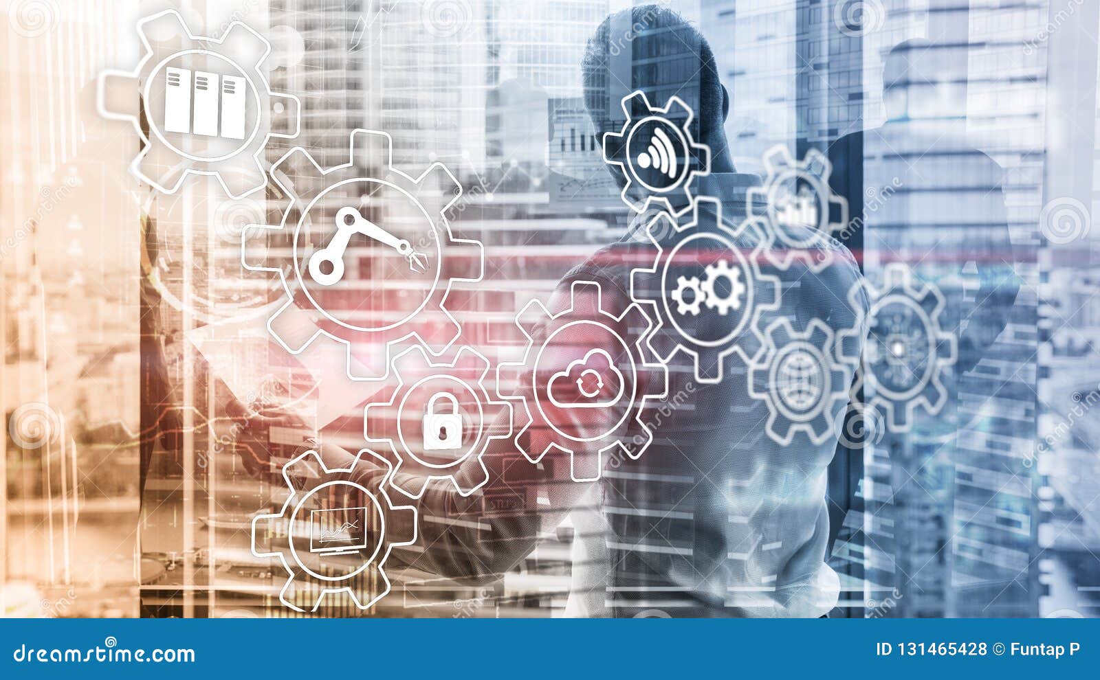 Technology Innovation and Process Automation. Smart Industry 4.0. Stock ...