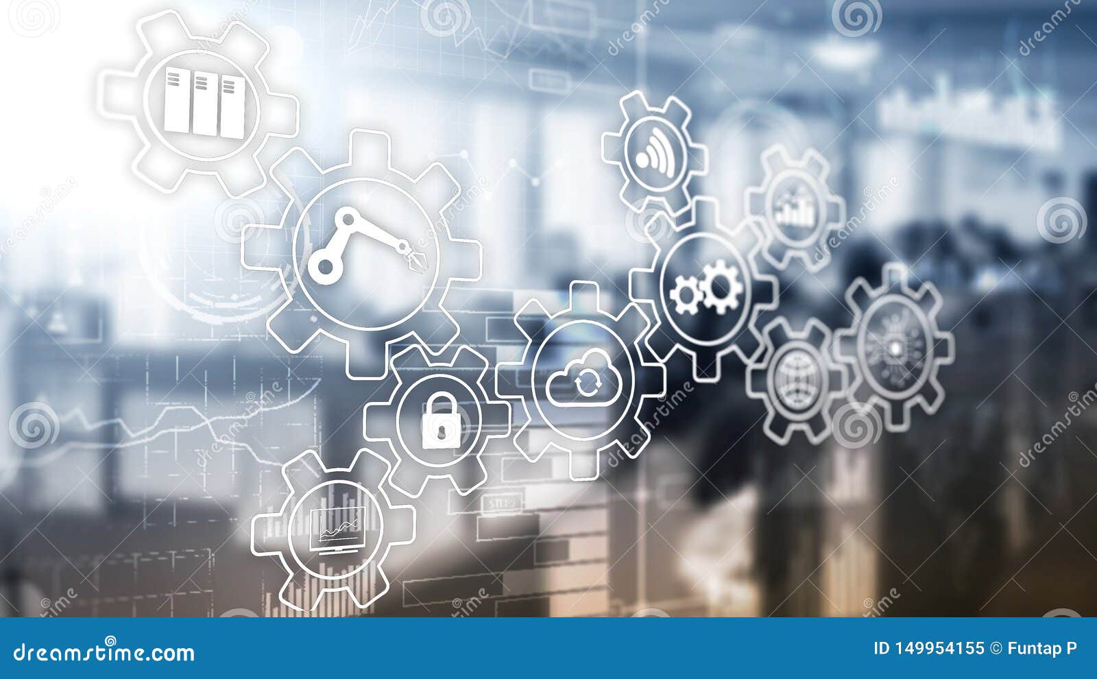 Technology Innovation and Process Automation. Smart Industry 4 Stock ...