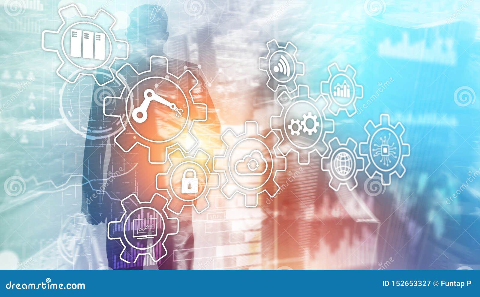 Technology Innovation and Process Automation. Smart Industry 4 Stock ...