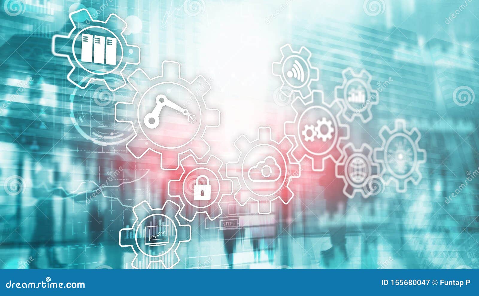 Technology Innovation and Process Automation. Smart Industry 4 Stock ...