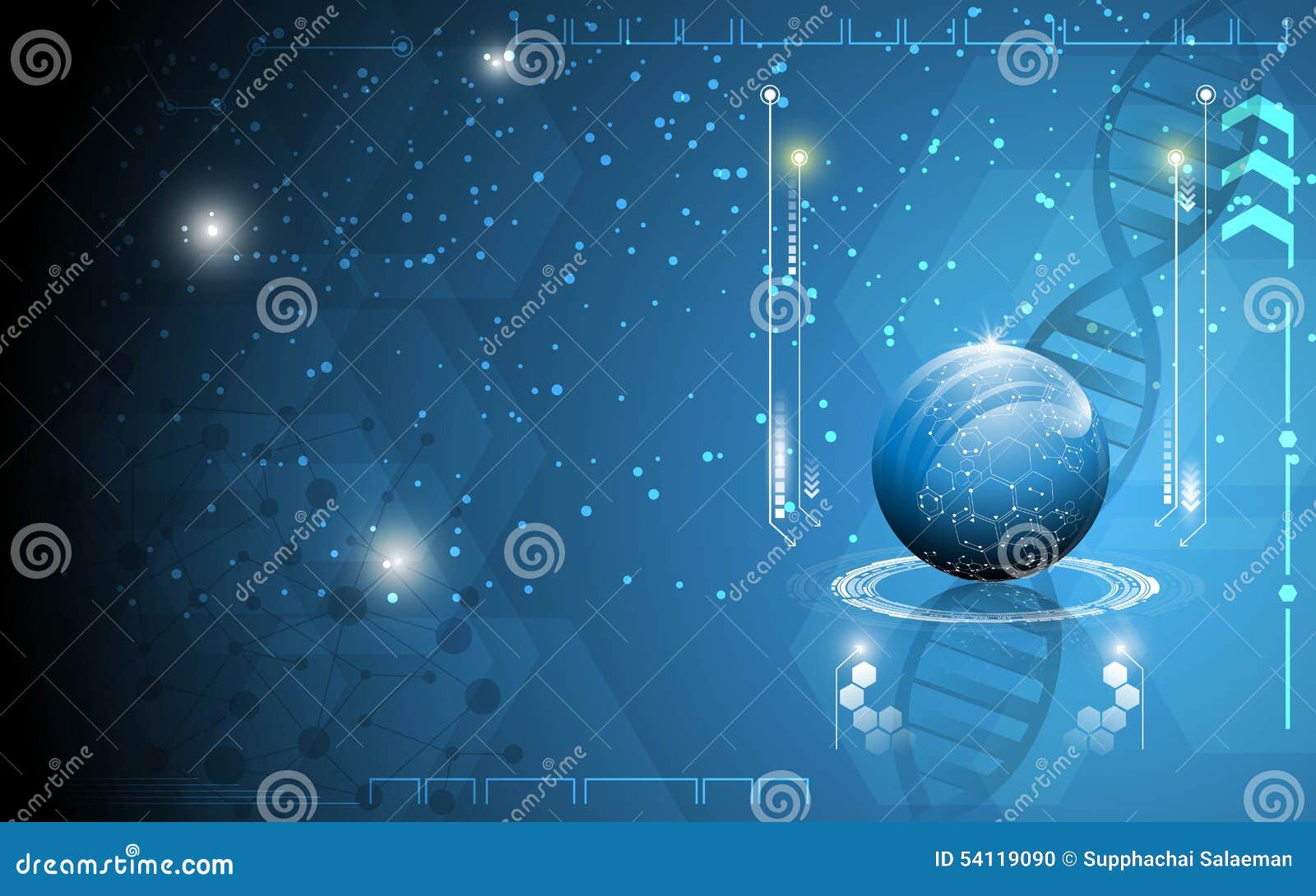 Innovation Science Futuristic Background Stock Illustration ...