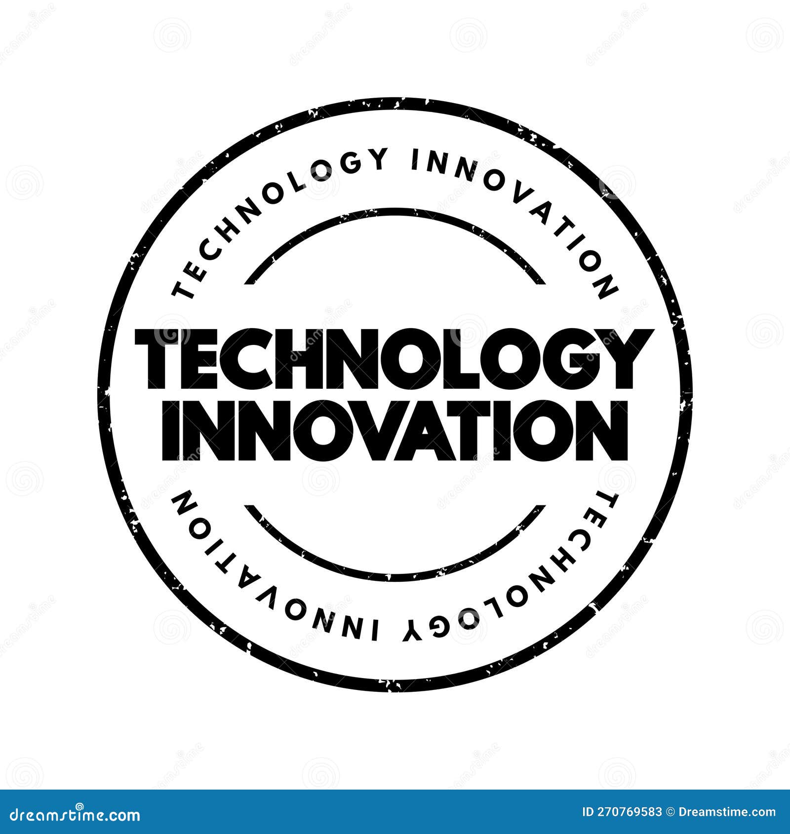 Technology Innovation Text Stamp, Concept Background Stock Illustration ...