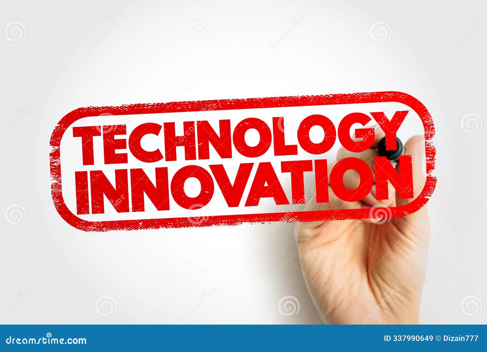 Technology Innovation Text Stamp, Concept Background Stock Image ...