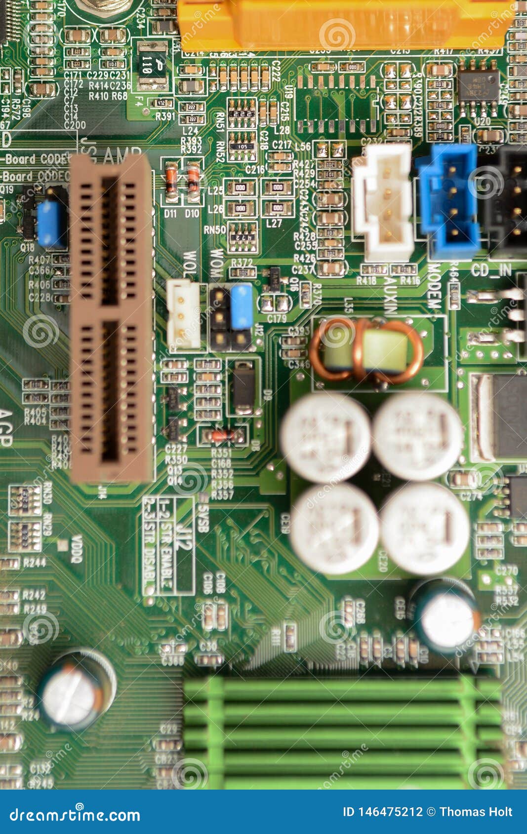 Technology Inside a Computer Stock Photo - Image of wire, cables: 146475212