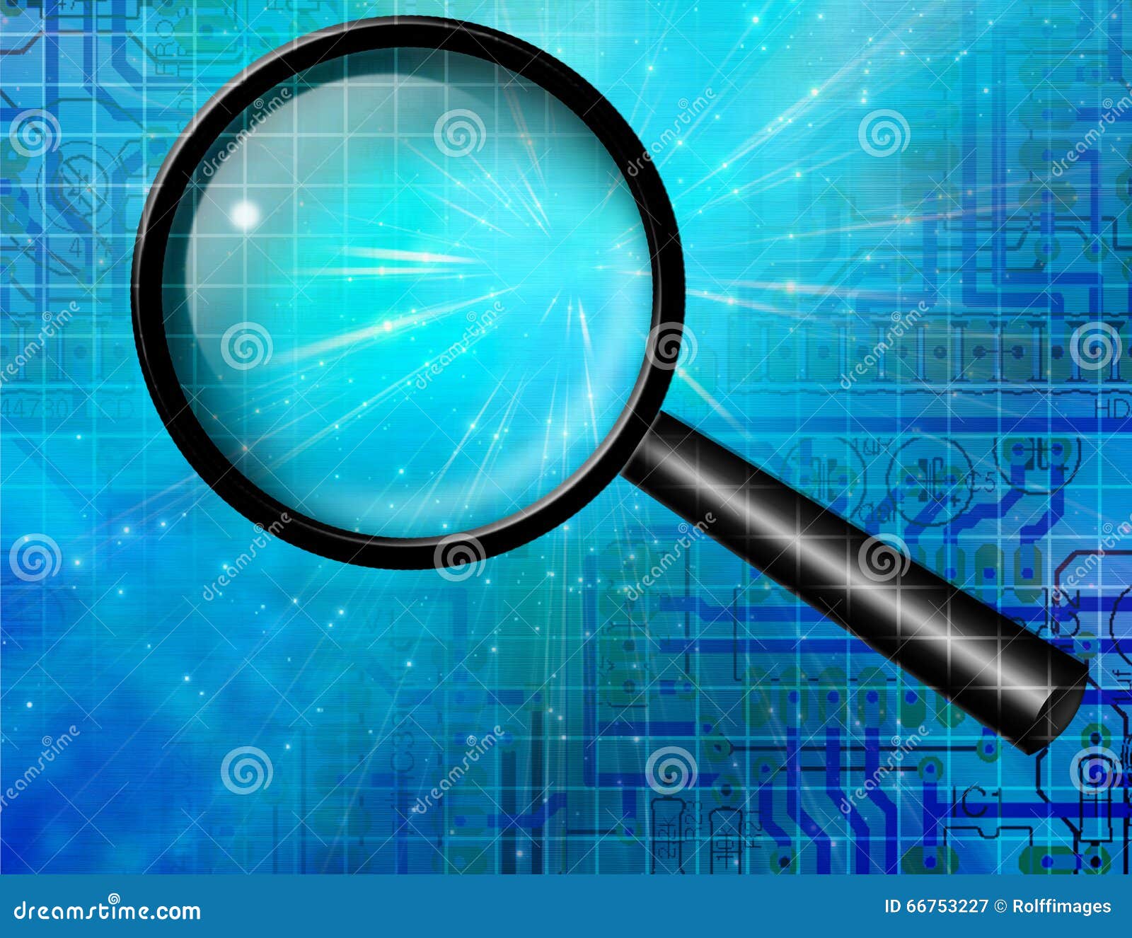 Technology Inspection stock illustration. Illustration of magnifier ...