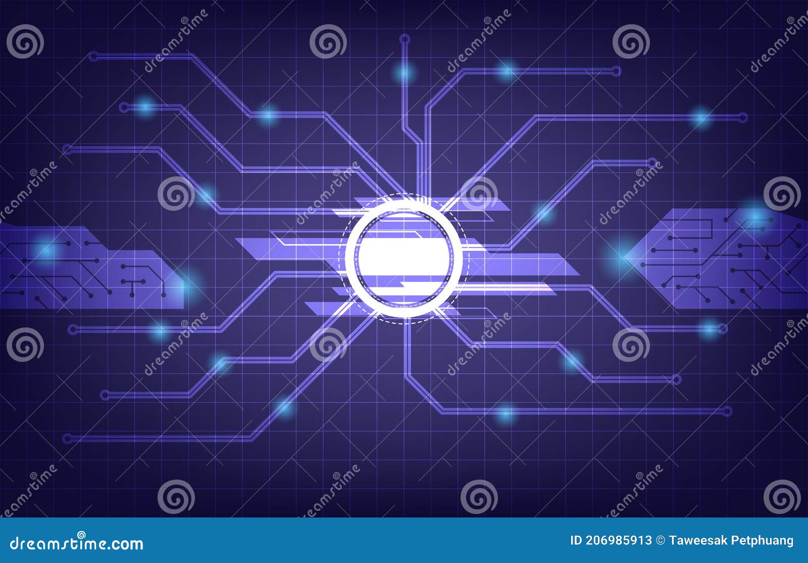 Technology Integrated Circuit. Abstract Background Stock Vector ...