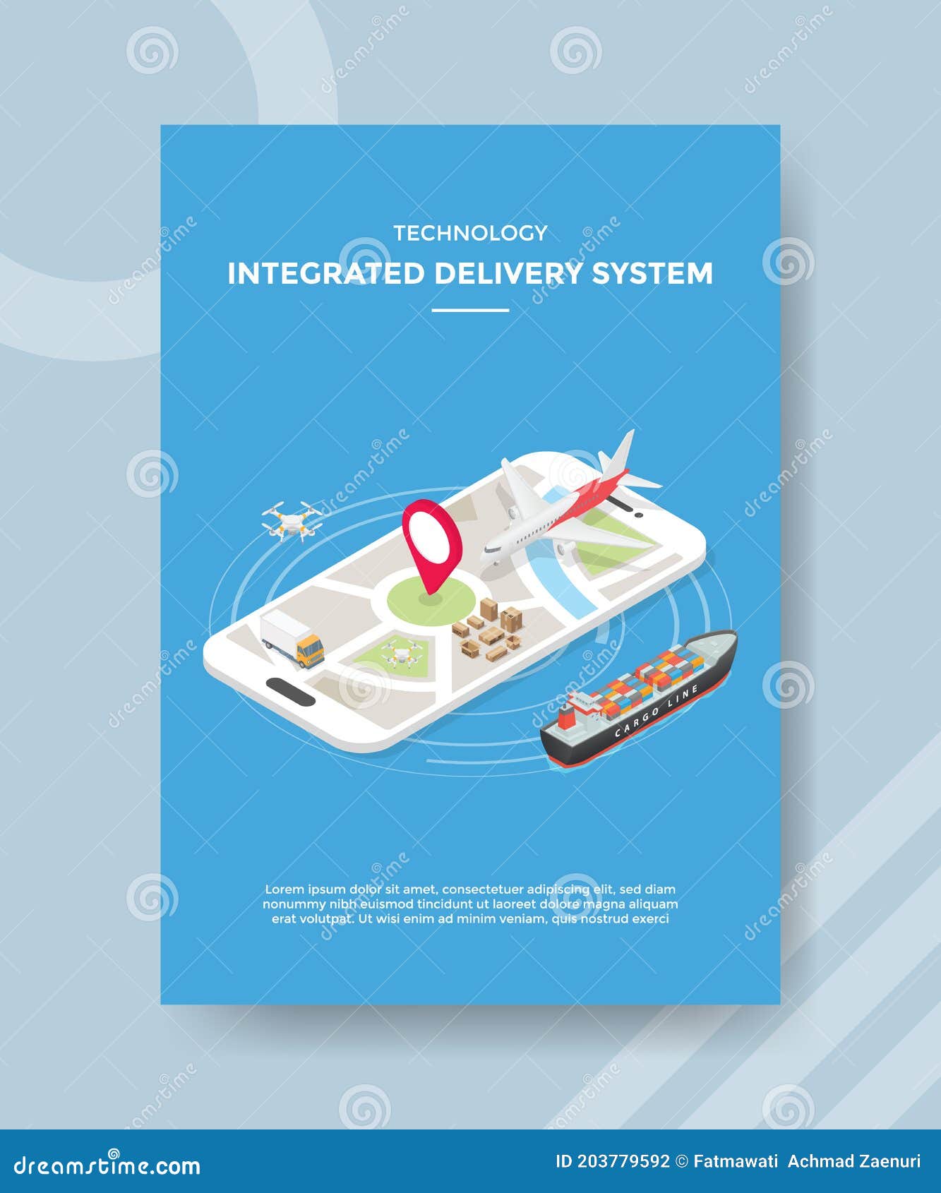 Technology Integrated Delivery System Truck Plane Pointer Location Box ...