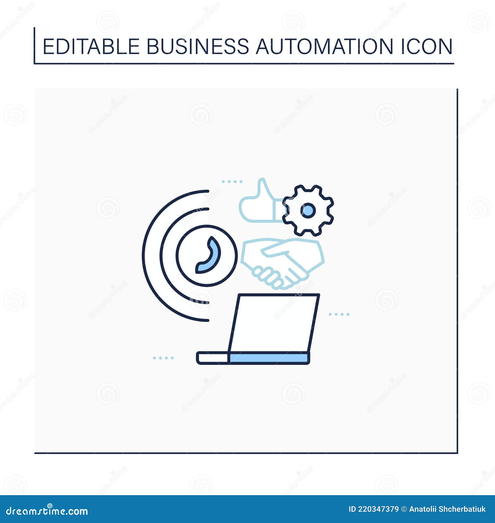 AI Integration Line Cartoon Flat Illustration | CartoonDealer.com ...
