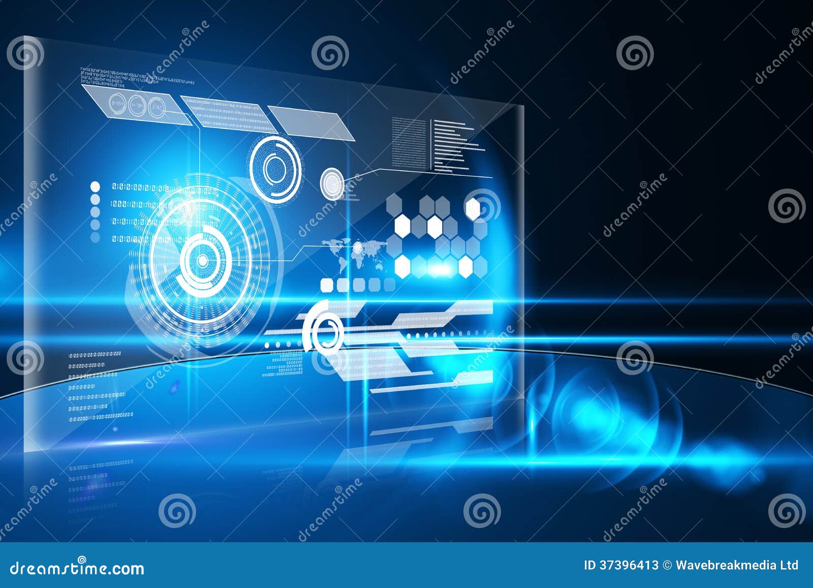 Technology interface stock illustration. Illustration of tech - 37396413