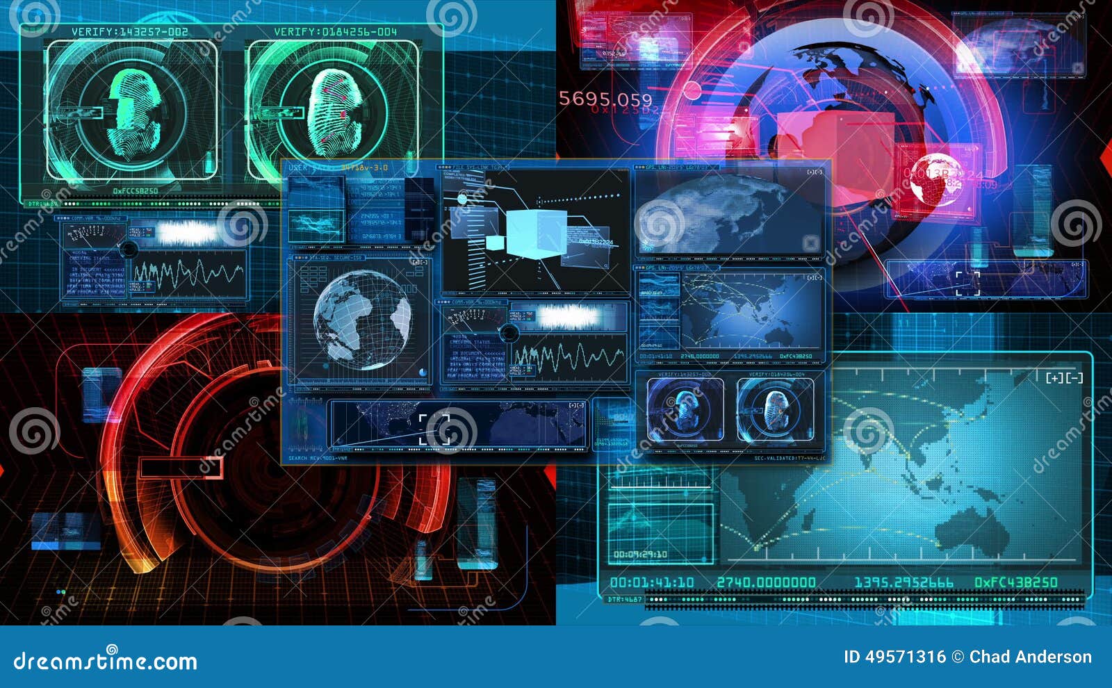 Technology Interface Computer Data Screen GUI 4K Stock Footage - Video ...