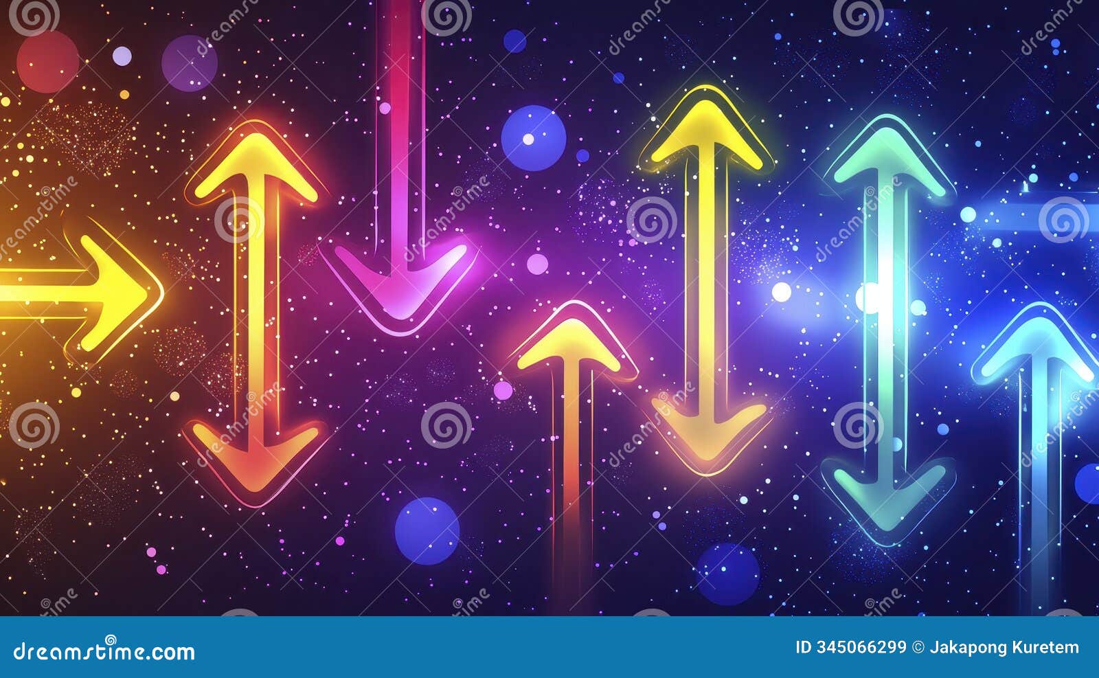 Technology Interface Displaying Arrows and Network Flow Connectivity ...