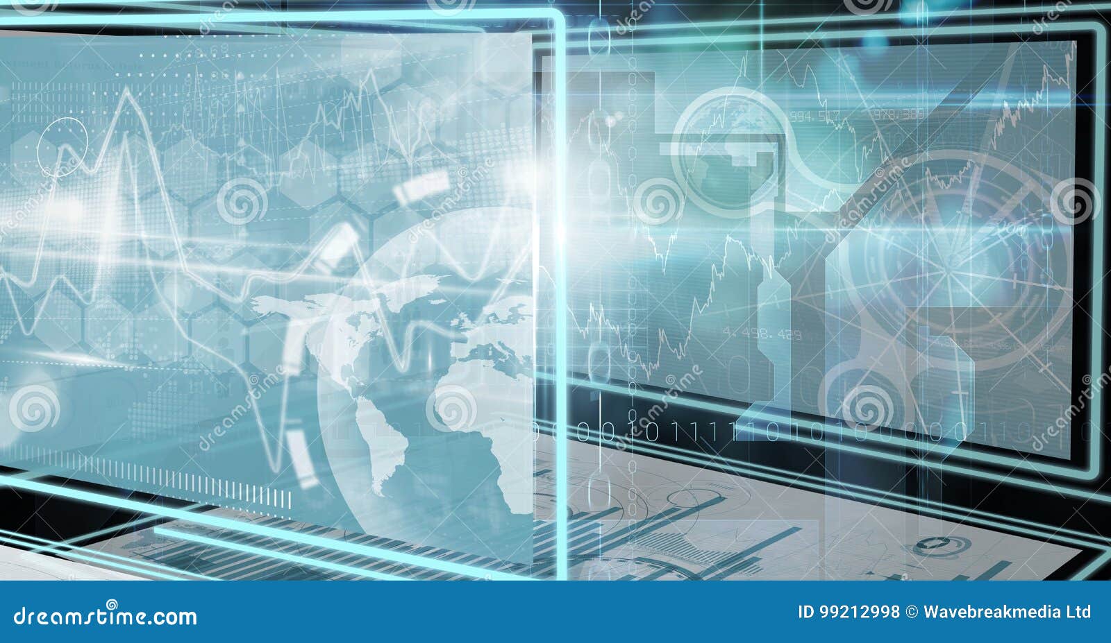 Technology Interface Panels Stock Illustration - Illustration of ...