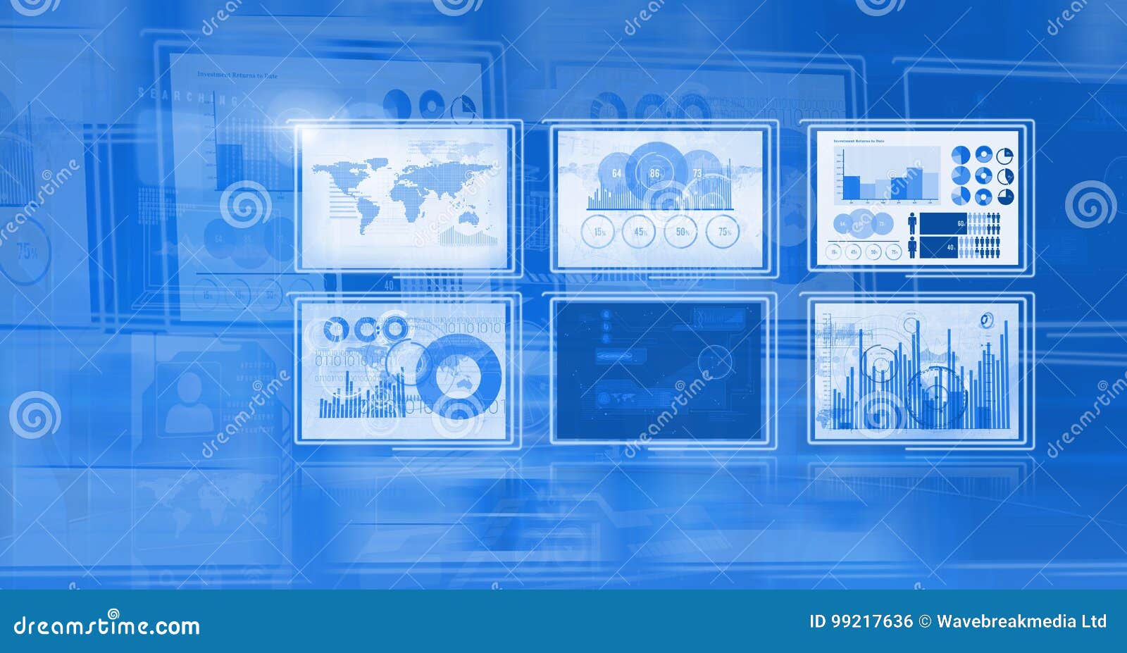 Technology Interface Panels Stock Illustration - Illustration of ...