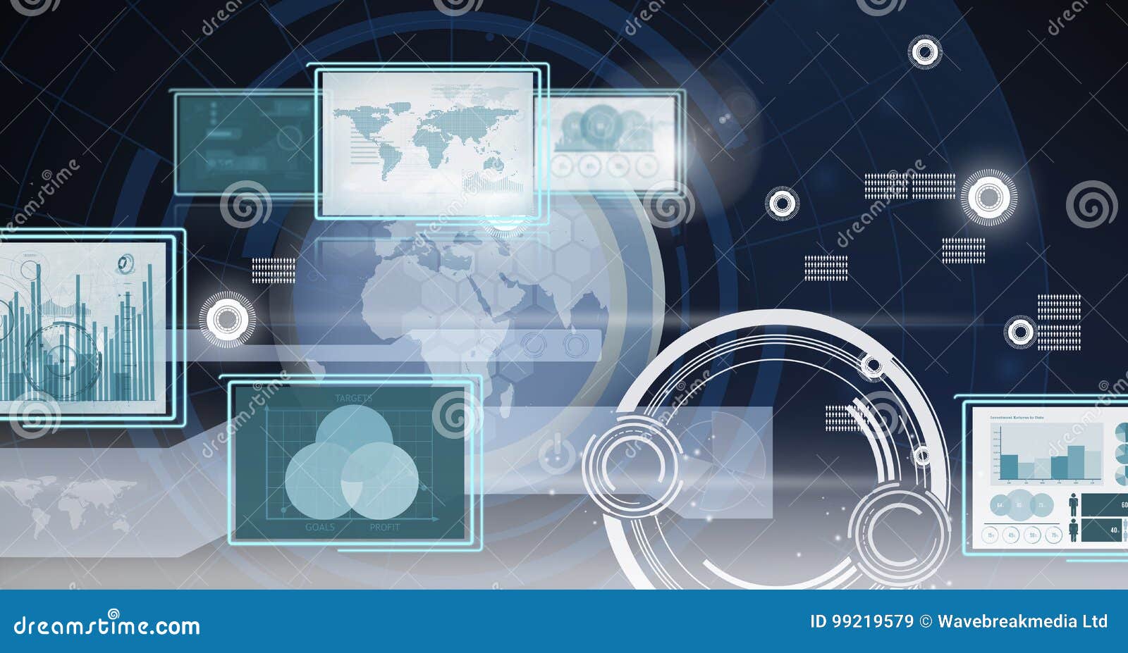 Technology Interface Panels Stock Illustration - Illustration of ...