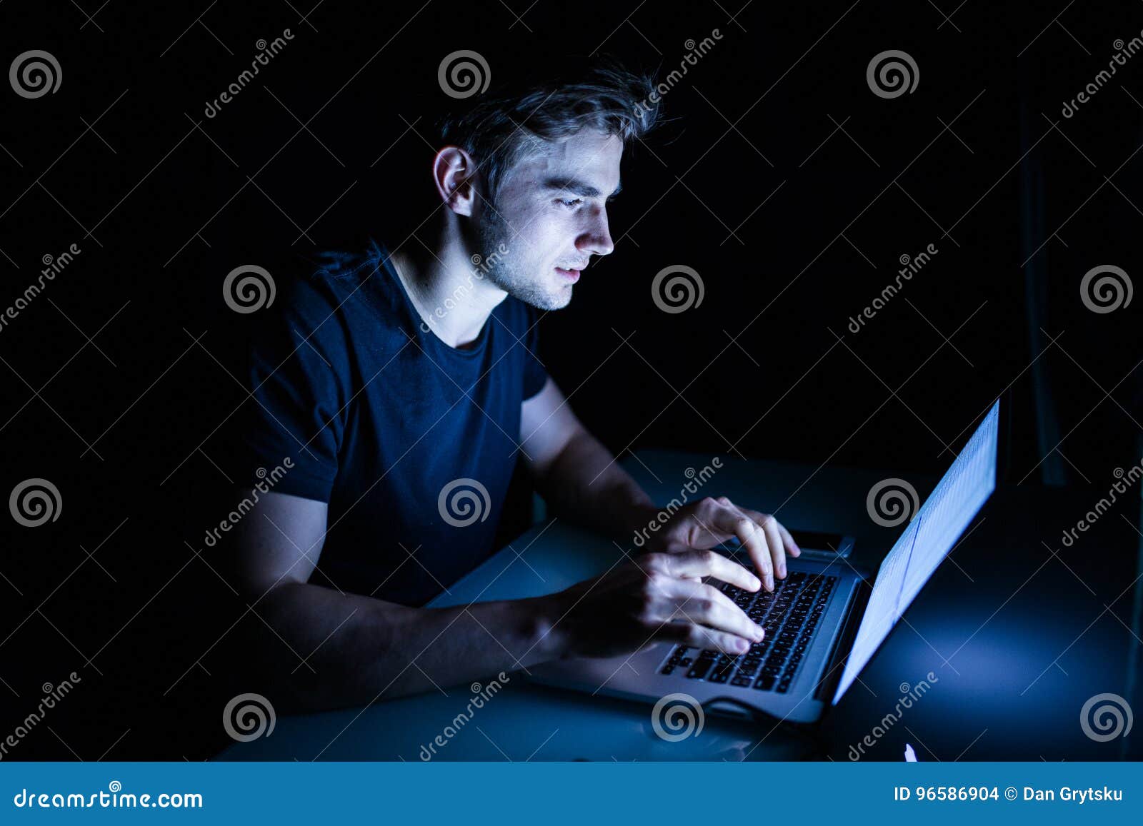 Technology Internet Communication and People Concept Young Man with ...