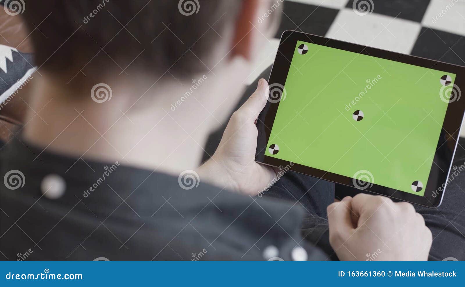 Technology and Internet Concept, Over the Shoulder View of a Man ...