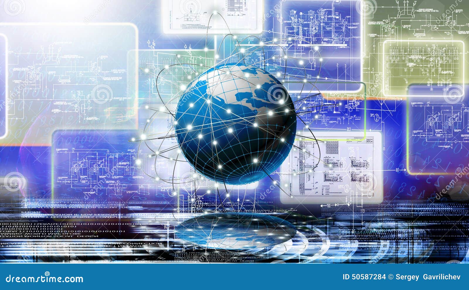 The technology Internet stock illustration. Illustration of connect ...