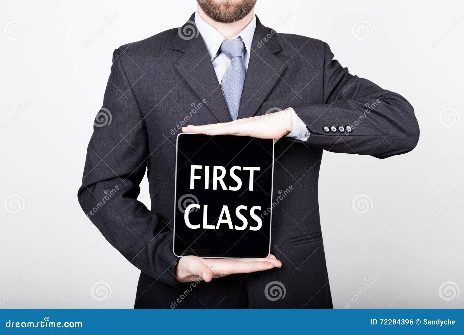 Technology, Internet and Networking in Business Concept - Businessman ...