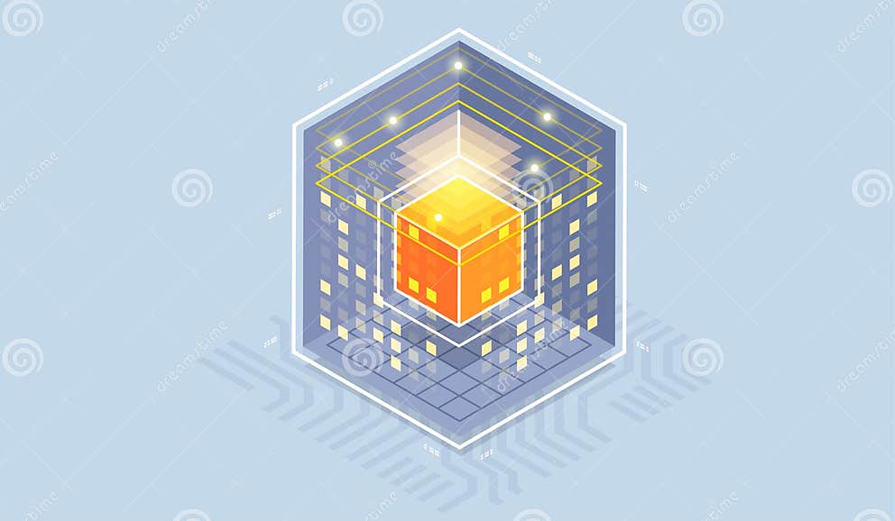 Technology Isometric Infographic Design for Quantum Computer ...