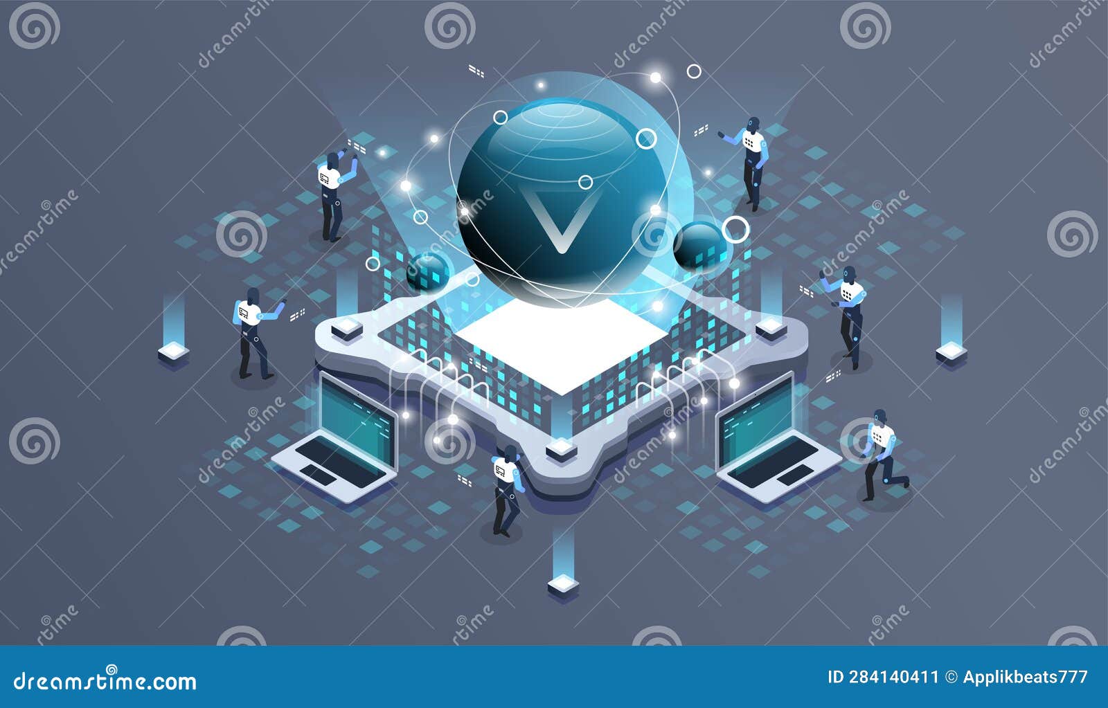 Technology Isometric Infographic Design for Quantum Computer ...