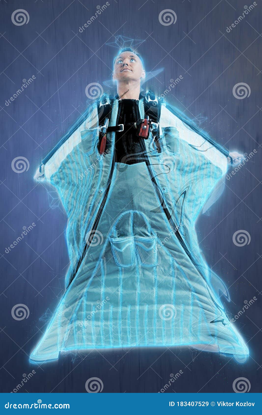 Technology. the Jumper Simulates Flight. Computer Graphics. Future ...