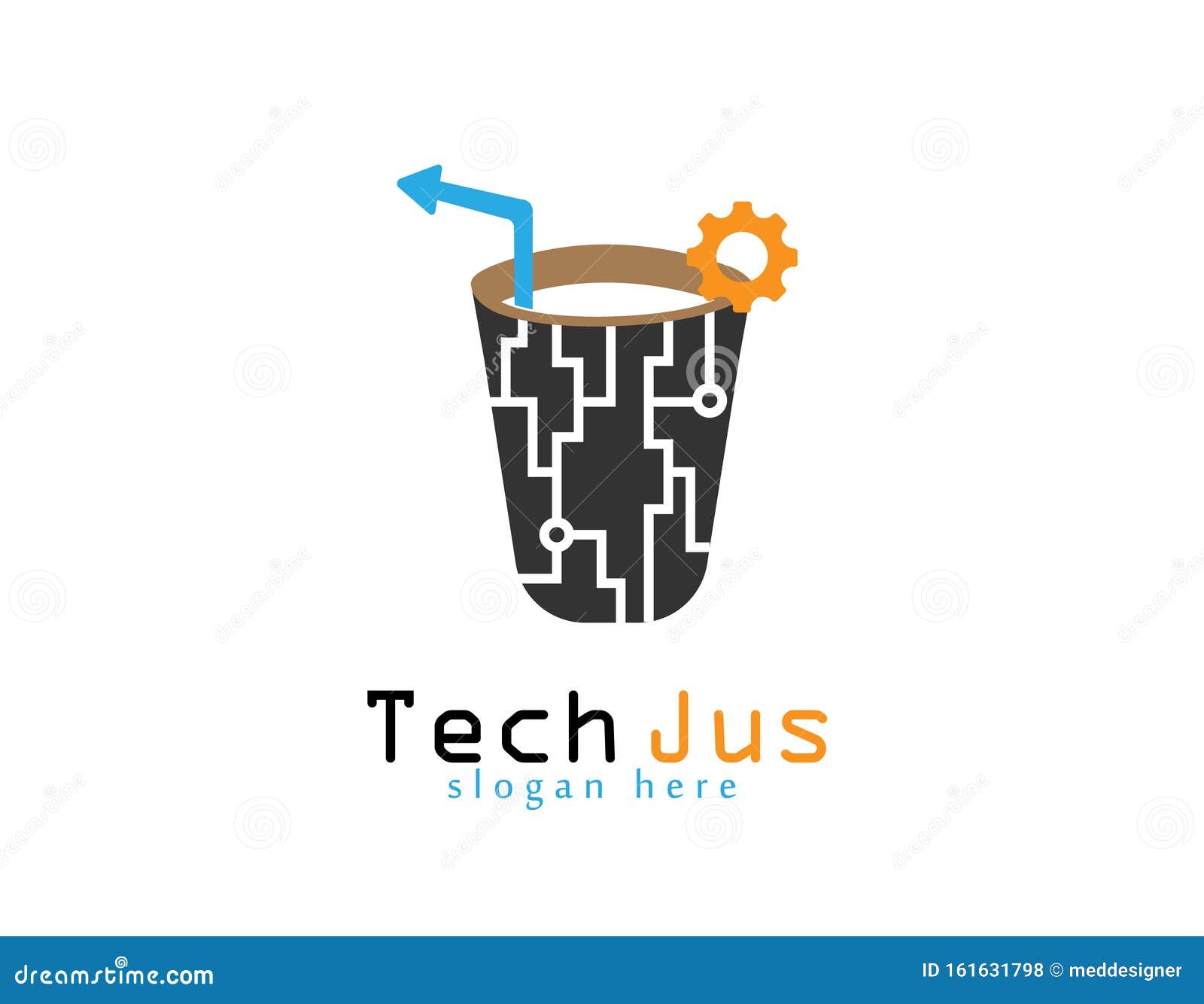 Technology jus logo stock illustration. Illustration of logo - 161631798
