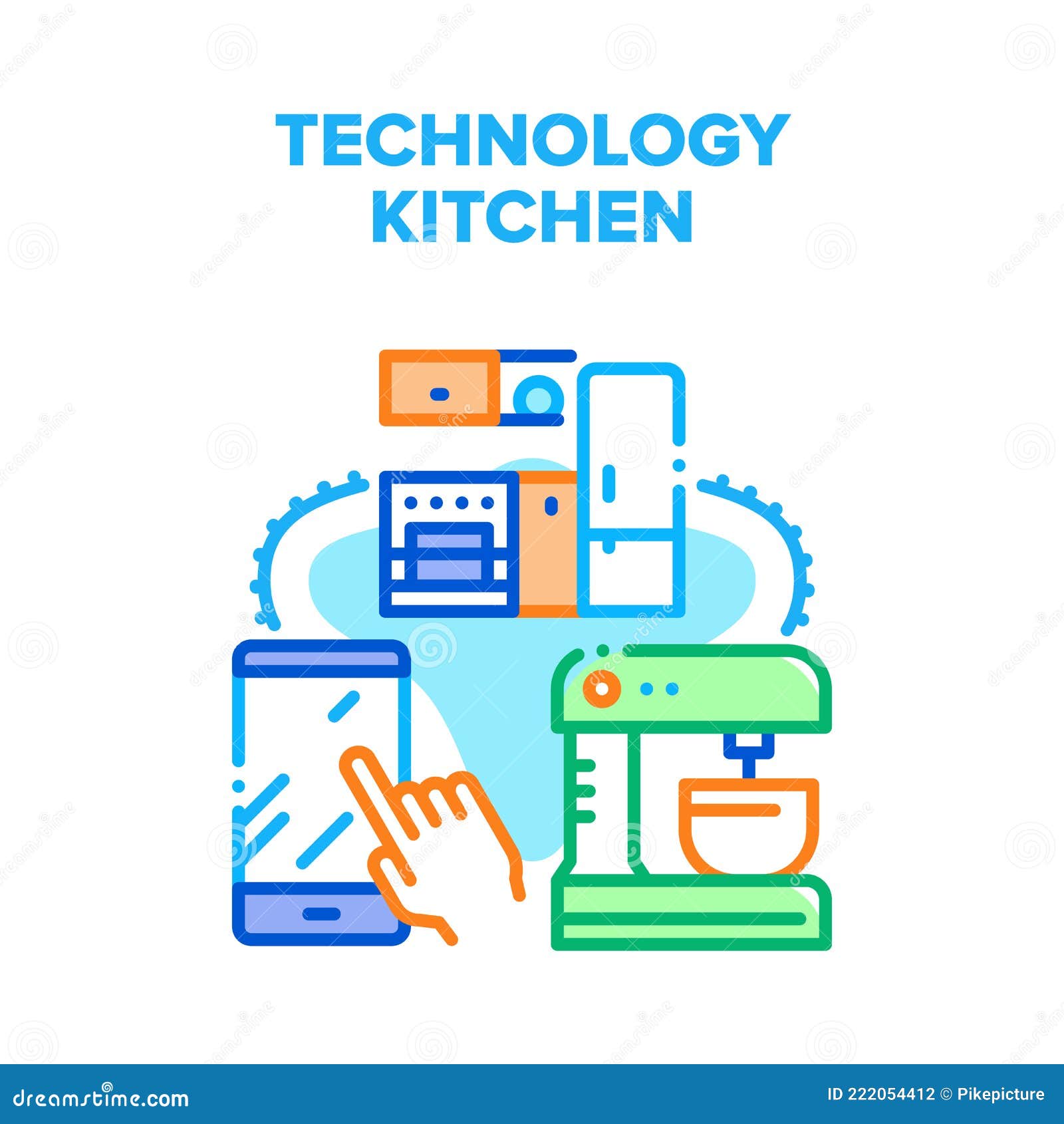 Technology Kitchen Equipment Vector Concept Color Stock Vector ...