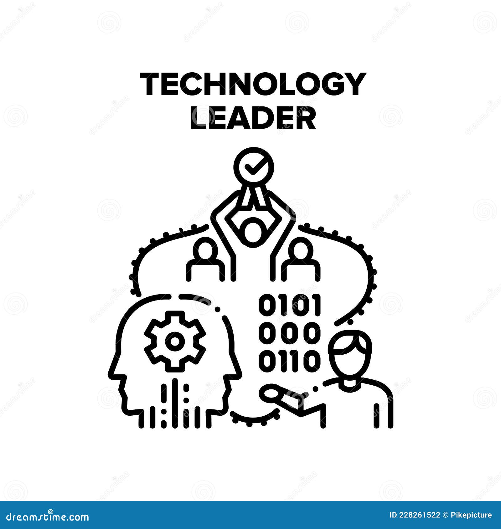 Technology Leader Vector Concept Illustration Stock Vector ...
