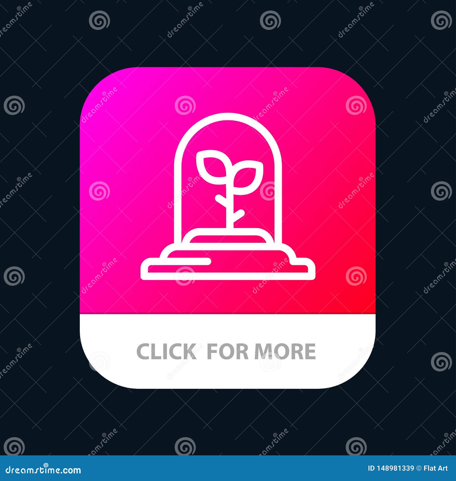 Technology, Leaf, Plant Mobile App Button. Android and IOS Line Version ...