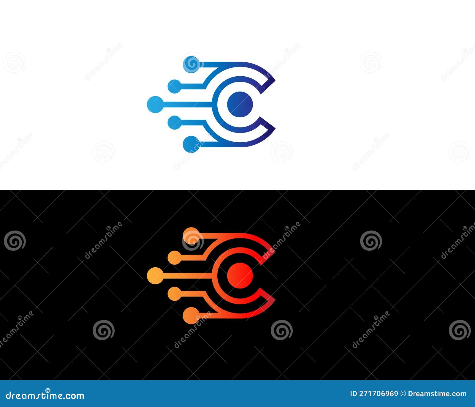 Technology Letter C logo stock vector. Illustration of isolated - 271706969