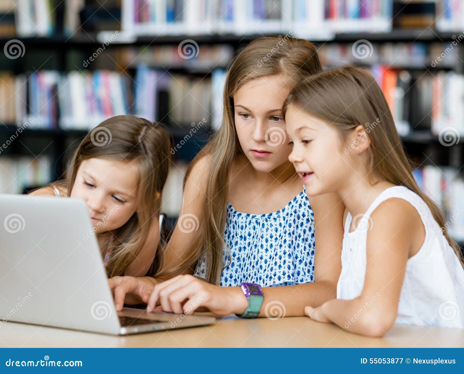 Technology in the library stock image. Image of caucasian - 55053877