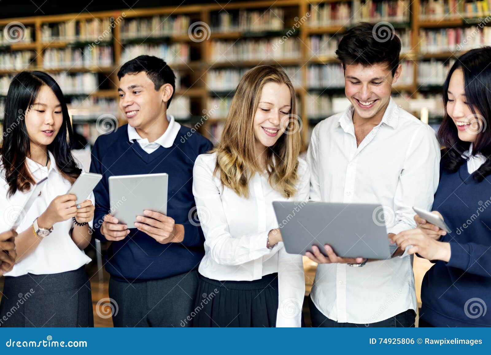 Technology Library Student Learning Concept Stock Photo - Image of ...