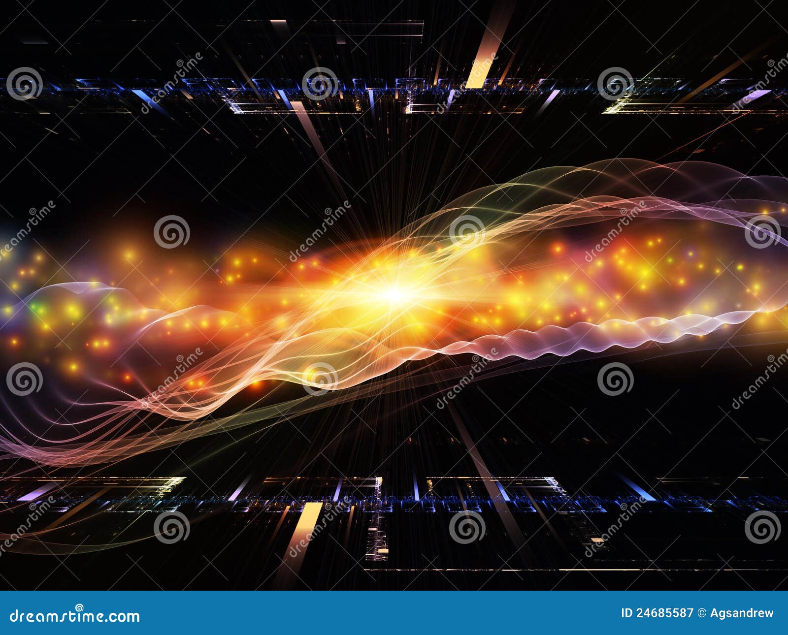 Technology lights stock illustration. Illustration of fractal - 24685587