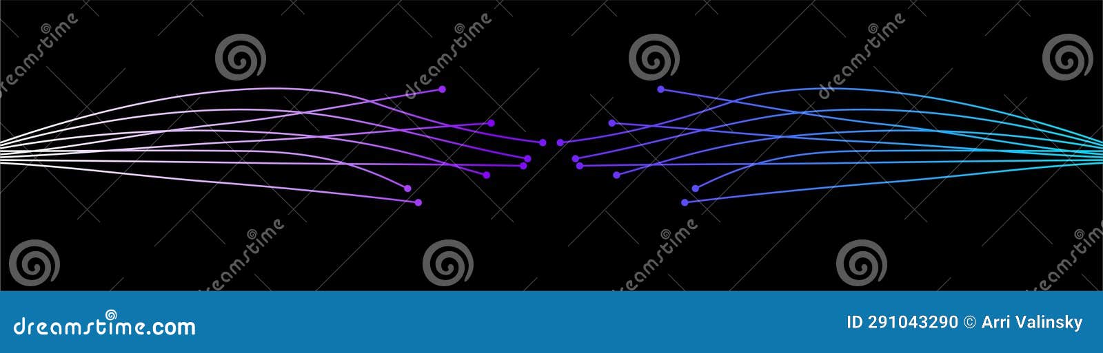 Technology Line Abstract Design with Lines for Ai Emblem Stock Vector ...