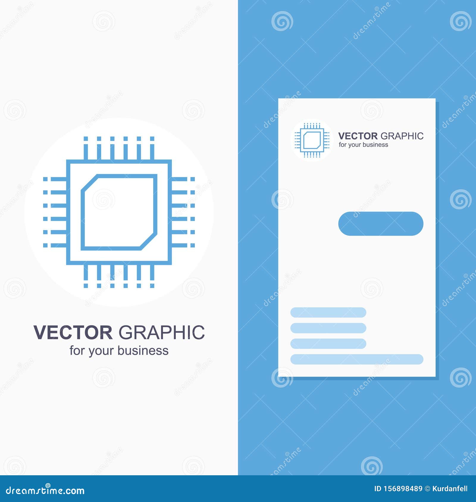 Technology Line Chip Vector Logo Icon. Microchip Electrical Card or ...