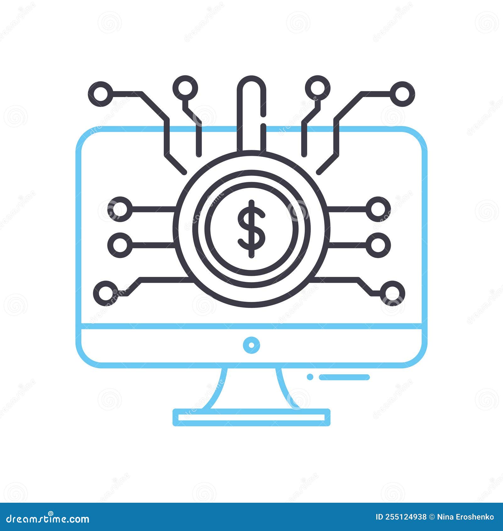 Technology Line Icon, Outline Symbol, Vector Illustration, Concept Sign ...