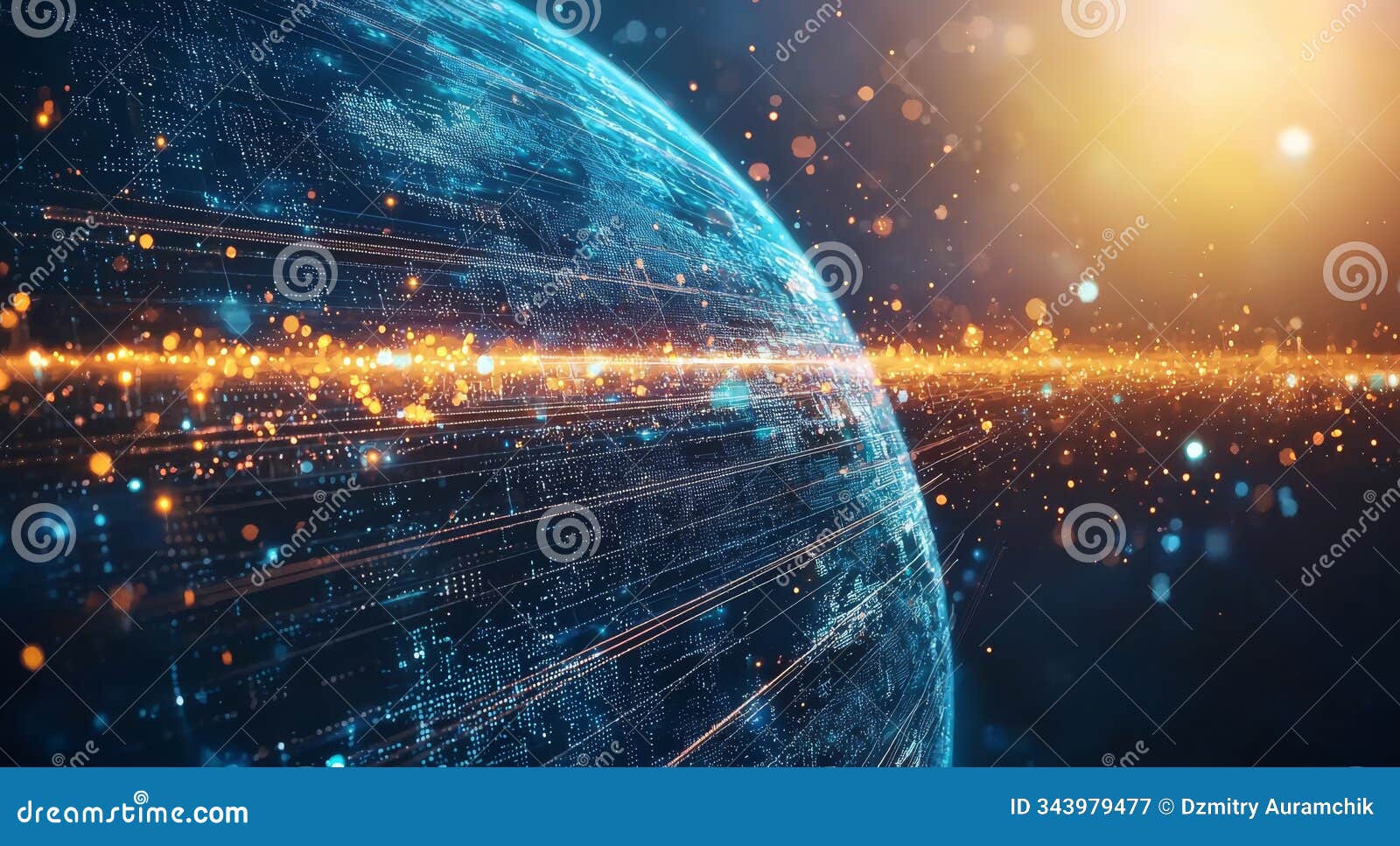 Technology Lines Connect Continents Across the Global Digital Network ...