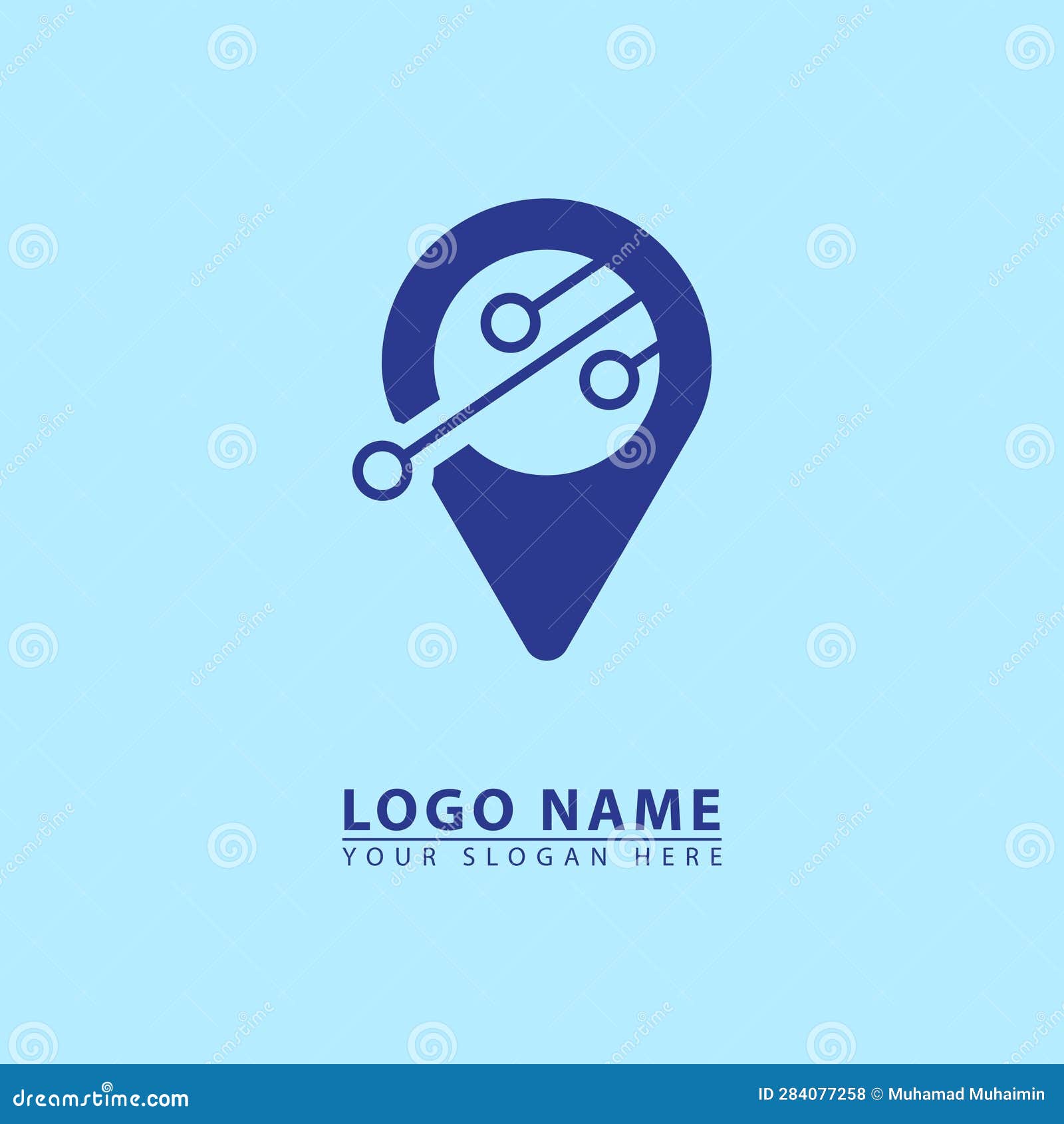 Technology Location Icon Logo Vector Stock Vector - Illustration of ...