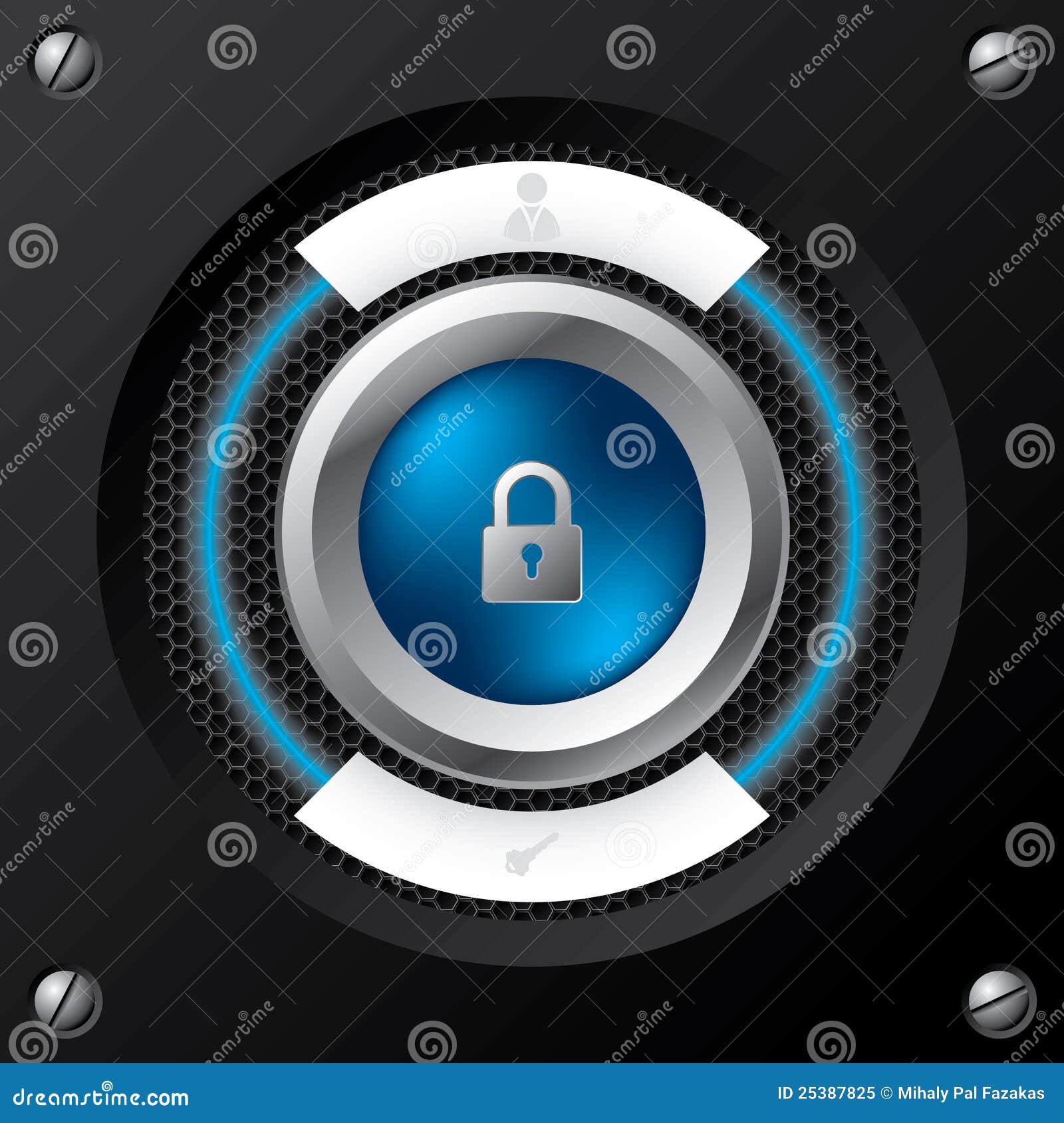 Technology login screen stock vector. Illustration of button - 25387825