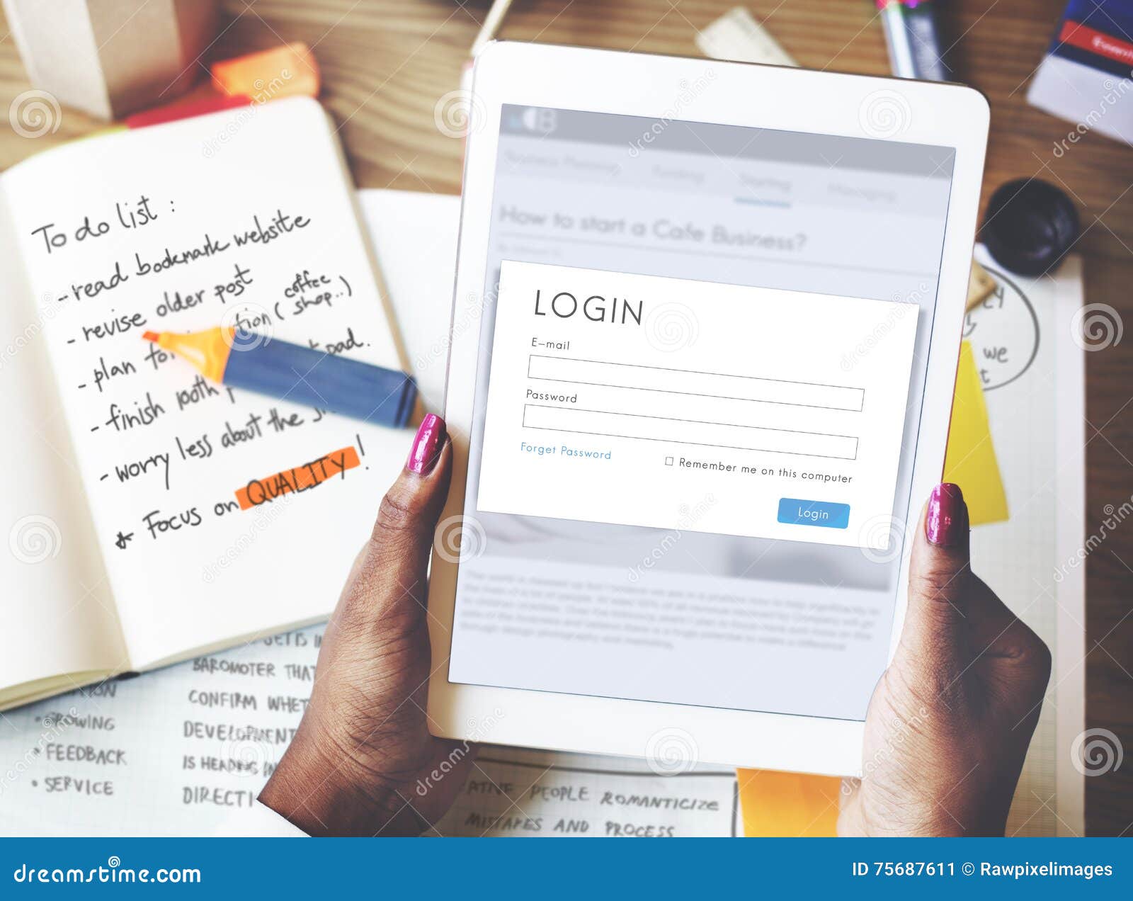 Technology LogIn Search Internet Concept Stock Image - Image of ...