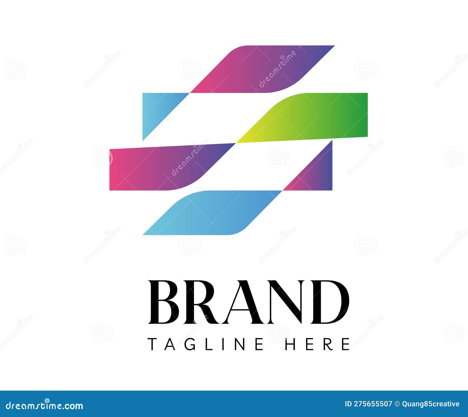 Flag Logo Design. Growth, Solidarity, Integration Concept. Stock Vector ...