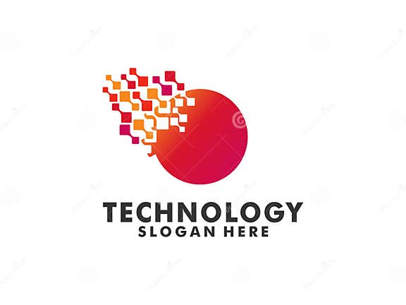 Technology Logo Vector, Abstract Tech Logo Design Template Stock Vector ...