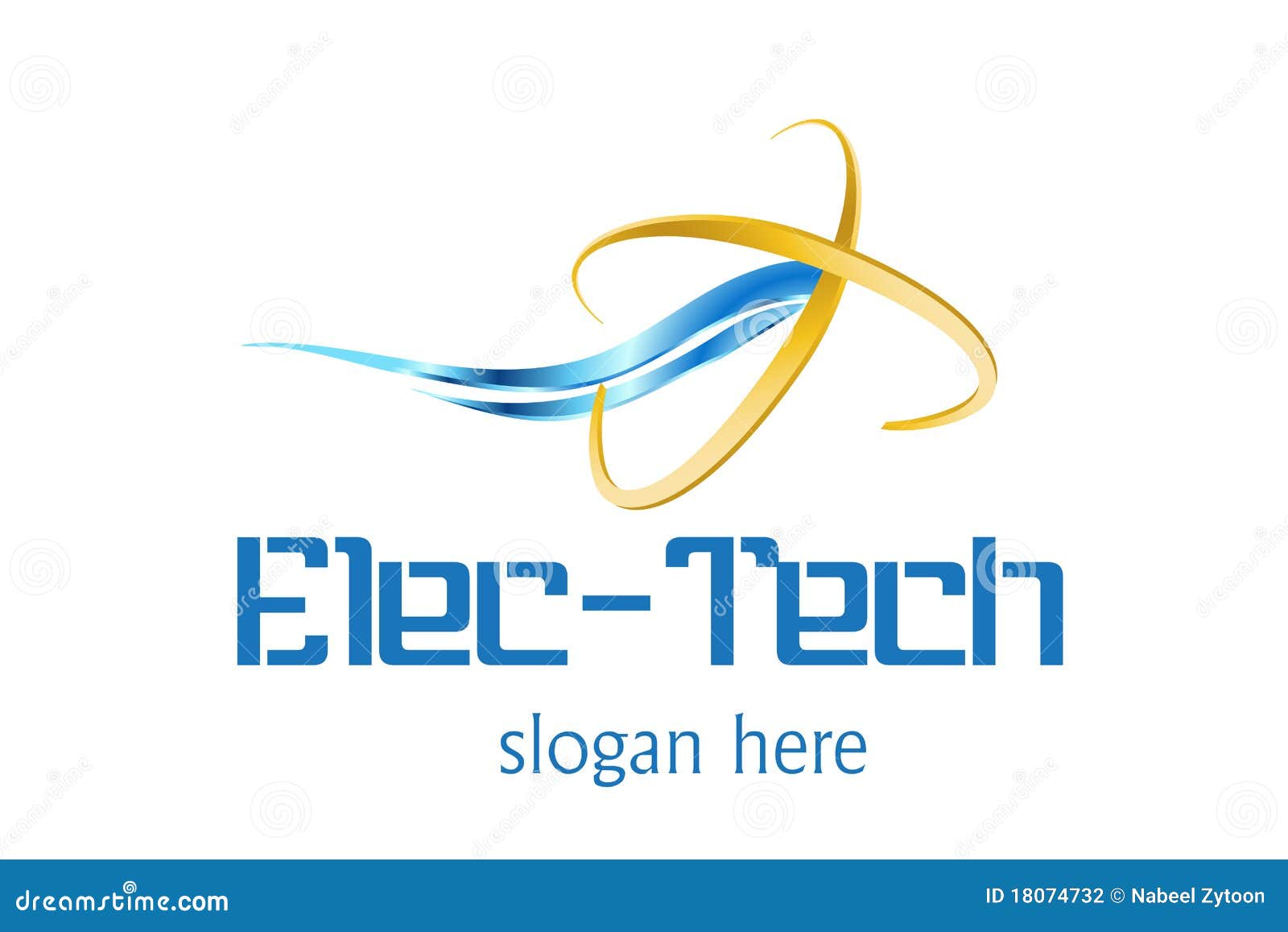 Technology Logo Design stock illustration. Illustration of ...
