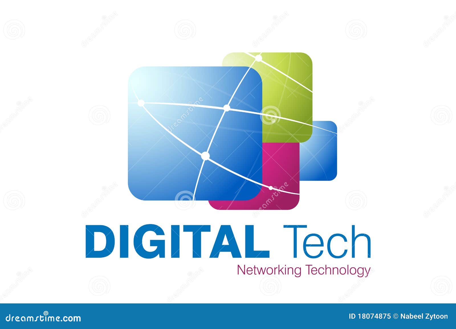 Technology Logo Design stock vector. Illustration of element - 18074875